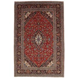 Nain Trading Orientteppich Keshan 223x341 Handgeknüpfter Orientteppich / Perserteppich, rechteckig, Höhe: 12 mm, braun|rot