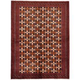 Nain Trading Orientteppich Turkaman 122x178 Handgeknüpfter Orientteppich / Perserteppich, rechteckig, Höhe: 6 mm, braun|rot