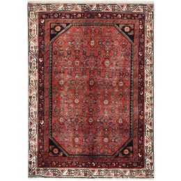 Nain Trading Orientteppich Hamadan 119x170 Handgeknüpfter Orientteppich / Perserteppich, rechteckig, Höhe: 8 mm, rot