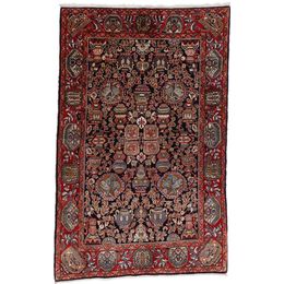 Nain Trading Orientteppich Sarough Alt 129x203 Handgeknüpfter Orientteppich / Perserteppich, rechteckig, Höhe: 10 mm, braun|rot