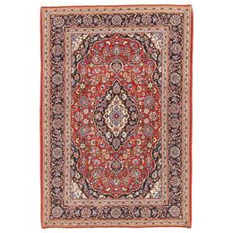 Nain Trading Orientteppich Keshan 121x171 Handgeknüpfter Orientteppich / Perserteppich, rechteckig, Höhe: 12 mm, rot
