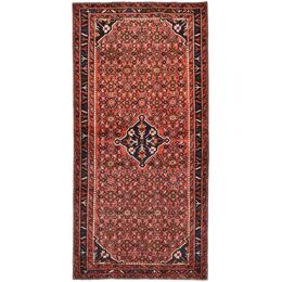 Nain Trading Orientteppich Hosseinabad 115x239 Handgeknüpfter Orientteppich / Perserteppich, rechteckig, Höhe: 12 mm, rot