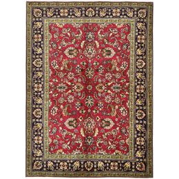 Nain Trading Orientteppich Täbriz 143x199 Handgeknüpfter Orientteppich / Perserteppich, rechteckig, Höhe: 10 mm, braun|rot
