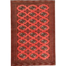 Nain Trading Orientteppich Turkaman 125x189 Handgeknüpfter Orientteppich / Perserteppich, rechteckig, Höhe: 6 mm, rot