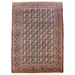Nain Trading Orientteppich Semnan 149x229 Handgeknüpfter Orientteppich / Perserteppich, rechteckig, Höhe: 12 mm, braun|lila