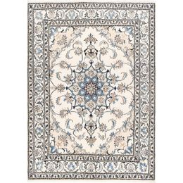 Nain Trading Orientteppich Nain 146x204 Handgeknüpfter Orientteppich / Perserteppich, rechteckig, Höhe: 12 mm, beige|grau