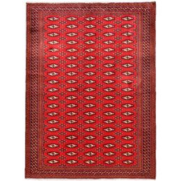 Nain Trading Orientteppich Turkaman 127x176 Handgeknüpfter Orientteppich / Perserteppich, rechteckig, Höhe: 6 mm, rot