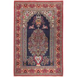 Nain Trading Orientteppich Ghom 105x161 Handgeknüpfter Orientteppich / Perserteppich, rechteckig, Höhe: 10 mm, rot