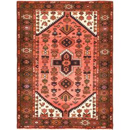 Nain Trading Orientteppich Zanjan 101x132 Handgeknüpfter Orientteppich / Perserteppich, rechteckig, Höhe: 12 mm, rot