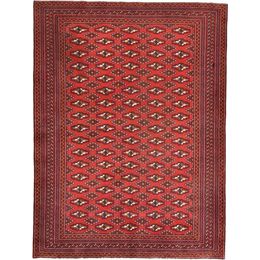Nain Trading Orientteppich Turkaman 127x169 Handgeknüpfter Orientteppich / Perserteppich, rechteckig, Höhe: 6 mm, rot
