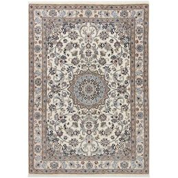 Nain Trading Orientteppich Nain 9La 150x214 Handgeknüpfter Orientteppich / Perserteppich, rechteckig, Höhe: 8 mm, beige|grau