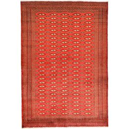 Nain Trading Orientteppich Turkaman 129x188 Handgeknüpfter Orientteppich / Perserteppich, rechteckig, Höhe: 6 mm, rot