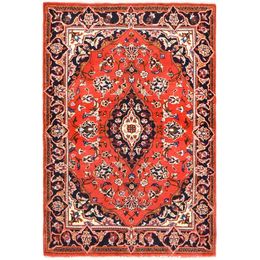 Nain Trading Orientteppich Keshan 101x147 Handgeknüpfter Orientteppich / Perserteppich, rechteckig, Höhe: 12 mm, rot