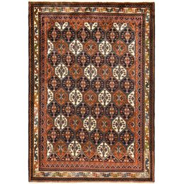 Nain Trading Orientteppich Shahrbabak 148x210 Handgeknüpfter Orientteppich / Perserteppich, rechteckig, Höhe: 12 mm, braun|rot