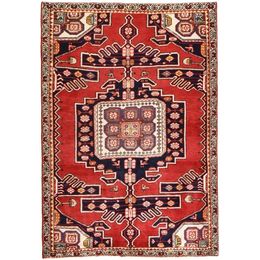 Nain Trading Orientteppich Mahabad 132x191 Handgeknüpfter Orientteppich / Perserteppich, rechteckig, Höhe: 12 mm, rot