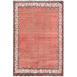 Nain Trading Orientteppich Sarough Mir 134x199 Handgeknüpfter Orientteppich / Perserteppich, rechteckig, Höhe: 12 mm, lila|rot