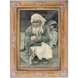 Nain Trading Orientteppich Täbriz 91x119 Handgeknüpfter Orientteppich / Perserteppich, rechteckig, Höhe: 10 mm, beige