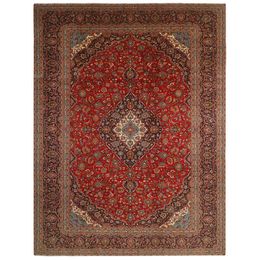 Nain Trading Orientteppich Keshan 294x394 Handgeknüpfter Orientteppich / Perserteppich, rechteckig, Höhe: 12 mm, braun|rot