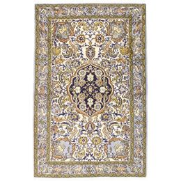 Nain Trading Orientteppich Ghom 110x164 Handgeknüpfter Orientteppich / Perserteppich, rechteckig, Höhe: 10 mm, beige