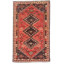 Nain Trading Orientteppich Shiraz 143x234 Handgeknüpfter Orientteppich / Perserteppich, rechteckig, Höhe: 10 mm, rot