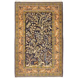 Nain Trading Orientteppich Ghom 141x216 Handgeknüpfter Orientteppich / Perserteppich, rechteckig, Höhe: 10 mm, braun