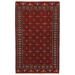 Nain Trading Orientteppich Turkaman 154x249 Handgeknüpfter Orientteppich / Perserteppich, rechteckig, Höhe: 6 mm, rot