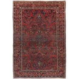 Nain Trading Orientteppich Amerikan Sarough 182x265 Handgeknüpfter Orientteppich / Perserteppich, rechteckig, Höhe: 10 mm, braun|rot