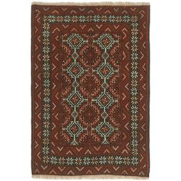 Nain Trading Orientteppich Belutsch 86x122 Handgeknüpfter Orientteppich / Perserteppich, rechteckig, Höhe: 6 mm, braun