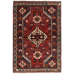 Nain Trading Orientteppich Shiraz 112x168 Handgeknüpfter Orientteppich / Perserteppich, rechteckig, Höhe: 10 mm, braun|rot