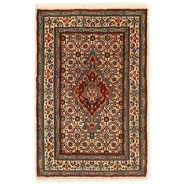 Nain Trading Orientteppich Moud Mahi 59x87 Handgeknüpfter Orientteppich / Perserteppich, rechteckig, Höhe: 12 mm, braun