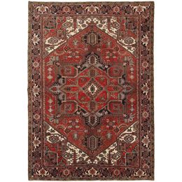 Nain Trading Orientteppich Heriz 208x288 Handgeknüpfter Orientteppich / Perserteppich, rechteckig, Höhe: 12 mm, braun|rot