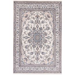 Nain Trading Orientteppich Nain 160x243 Handgeknüpfter Orientteppich / Perserteppich, rechteckig, Höhe: 12 mm, beige|grau