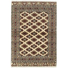 Nain Trading Orientteppich Turkaman 134x188 Handgeknüpfter Orientteppich / Perserteppich, rechteckig, Höhe: 6 mm, braun