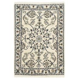 Nain Trading Orientteppich Nain 62x86 Handgeknüpfter Orientteppich / Perserteppich, rechteckig, Höhe: 12 mm, beige|grau