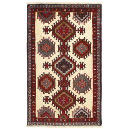 Nain Trading Orientteppich Yalameh 60x98 Handgeknüpfter Orientteppich / Perserteppich, rechteckig, Höhe: 12 mm, rot