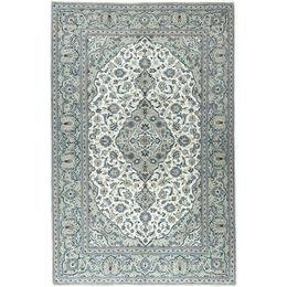 Nain Trading Orientteppich Keshan 197x299 Handgeknüpfter Orientteppich / Perserteppich, rechteckig, Höhe: 12 mm, grau
