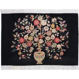 Nain Trading Orientteppich Täbriz 61x91 Handgeknüpfter Orientteppich / Perserteppich, rechteckig, Höhe: 10 mm, schwarz