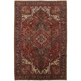 Nain Trading Orientteppich Heriz 202x306 Handgeknüpfter Orientteppich / Perserteppich, rechteckig, Höhe: 12 mm, braun|rot