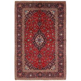 Nain Trading Orientteppich Keshan 198x304 Handgeknüpfter Orientteppich / Perserteppich, rechteckig, Höhe: 12 mm, rot