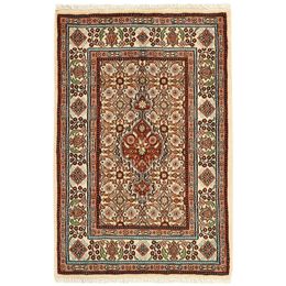 Nain Trading Orientteppich Moud Mahi 62x89 Handgeknüpfter Orientteppich / Perserteppich, rechteckig, Höhe: 12 mm, braun