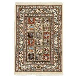Nain Trading Orientteppich Moud Garden 61x89 Handgeknüpfter Orientteppich / Perserteppich, rechteckig, Höhe: 12 mm, beige|braun