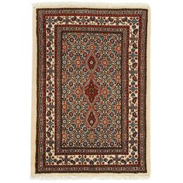 Nain Trading Orientteppich Moud Mahi 61x87 Handgeknüpfter Orientteppich / Perserteppich, rechteckig, Höhe: 12 mm, braun