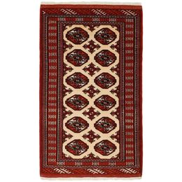 Nain Trading Orientteppich Turkaman 81x129 Handgeknüpfter Orientteppich / Perserteppich, rechteckig, Höhe: 6 mm, rot