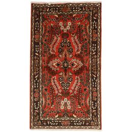 Nain Trading Orientteppich Hamadan 78x136 Handgeknüpfter Orientteppich / Perserteppich, rechteckig, Höhe: 8 mm, braun|rot