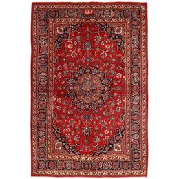 Nain Trading Orientteppich Mashhad 199x299 Handgeknüpfter Orientteppich / Perserteppich, rechteckig, Höhe: 12 mm, rot