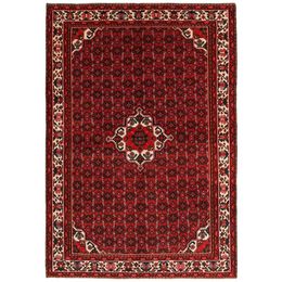 Nain Trading Orientteppich Hosseinabad 198x285 Handgeknüpfter Orientteppich / Perserteppich, rechteckig, Höhe: 12 mm, rot