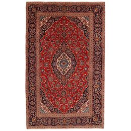 Nain Trading Orientteppich Keshan 193x316 Handgeknüpfter Orientteppich / Perserteppich, rechteckig, Höhe: 12 mm, rot