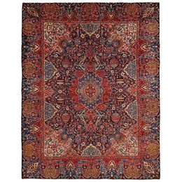 Nain Trading Orientteppich Kaschmar 292x375 Handgeknüpfter Orientteppich / Perserteppich, rechteckig, Höhe: 12 mm, braun|rot