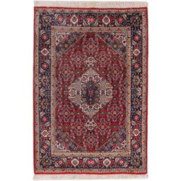 Nain Trading Orientteppich Täbriz 40 Raj 102x152 Handgeknüpfter Orientteppich / Perserteppich, rechteckig, Höhe: 5 mm, rot