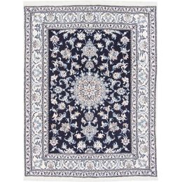 Nain Trading Orientteppich Nain 147x190 Handgeknüpfter Orientteppich / Perserteppich, rechteckig, Höhe: 12 mm, grau